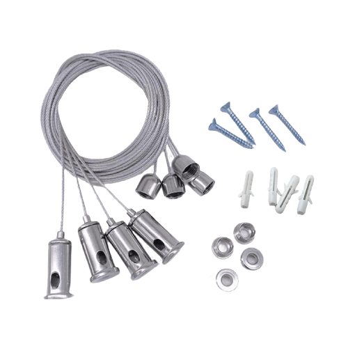 (4-PACK) 39in Suspended Stainless Steel Wire Rope for Hanging Fixtures ...